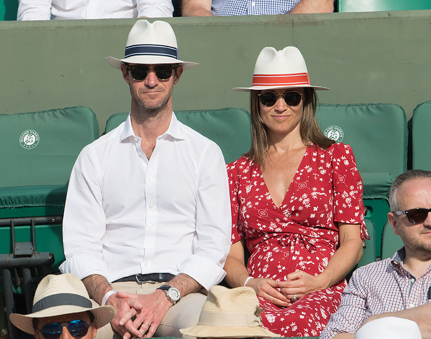 Pregnant Pippa Middleton Shows Off Hint Of A Baby Bump Under Red Wrap Dress